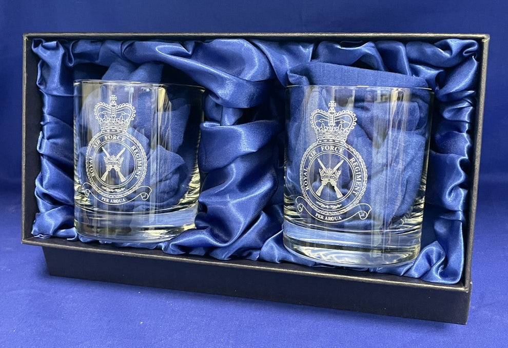 RAF Regiment Shop Whisky Glasses Gift Set – The Regimental Store Ltd