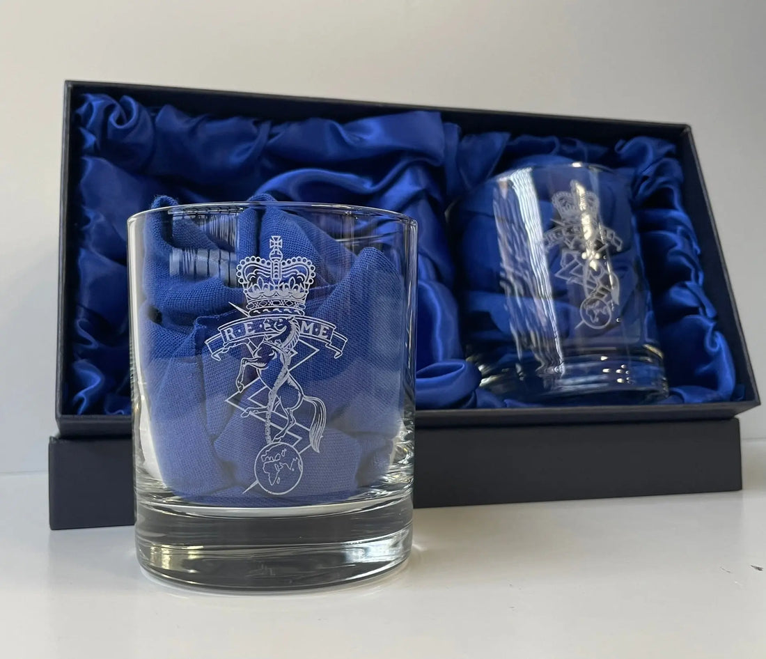 REME Shop - Twin personalised whisky or spirits glasses. – The ...